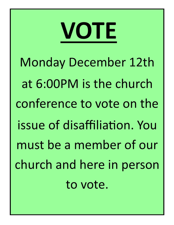 Vote | Manchester Methodist Church